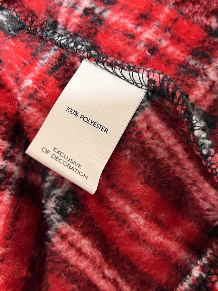 Laura Ashley ** NEW ** Women's Red Black White Plaid Tie Midi So Soft ...