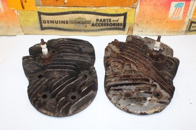 Harley-Davidson RL WL Flathead 45 G Servicar Cast Iron Cylinder Heads 2 ...