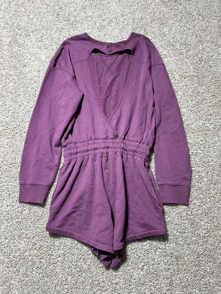 Free People Movement Women's Sz L Best Of Romper Long Sleeve Knit ...