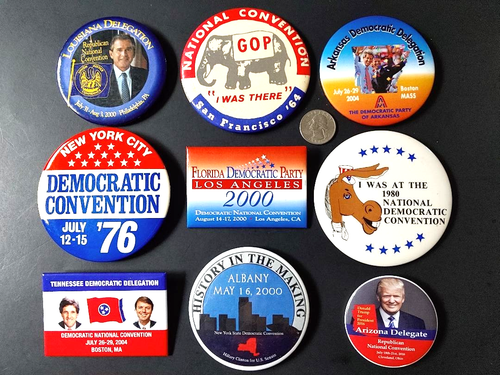 Democrat Republican National Election Convention Political Button ...
