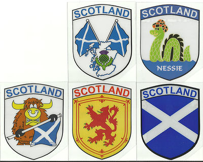 Set of 5 Scotland Scottish Flag Internal Car Window Sticker Decals ...