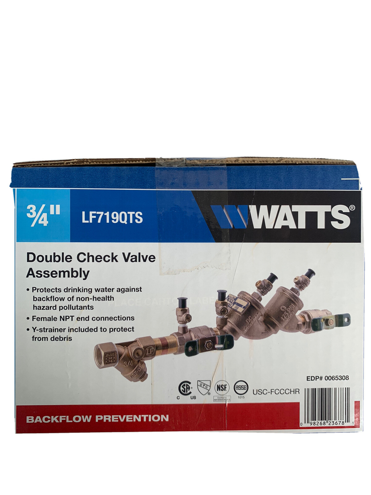 Backflow Preventer Watts LF719-QT-S Double Check Valve | eBay