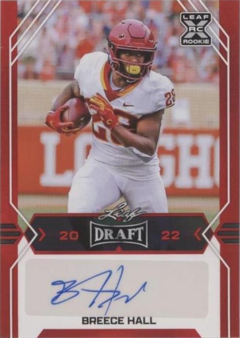 2022 Leaf Draft - Autographs Breece Hall #BA-BH2 Red (AU, RC) for sale ...