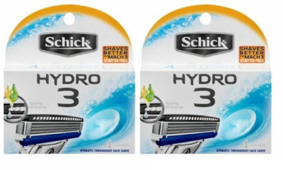Schick Hydro 3 Refill Razor Blades for Men, 8 Cartridges | eBay