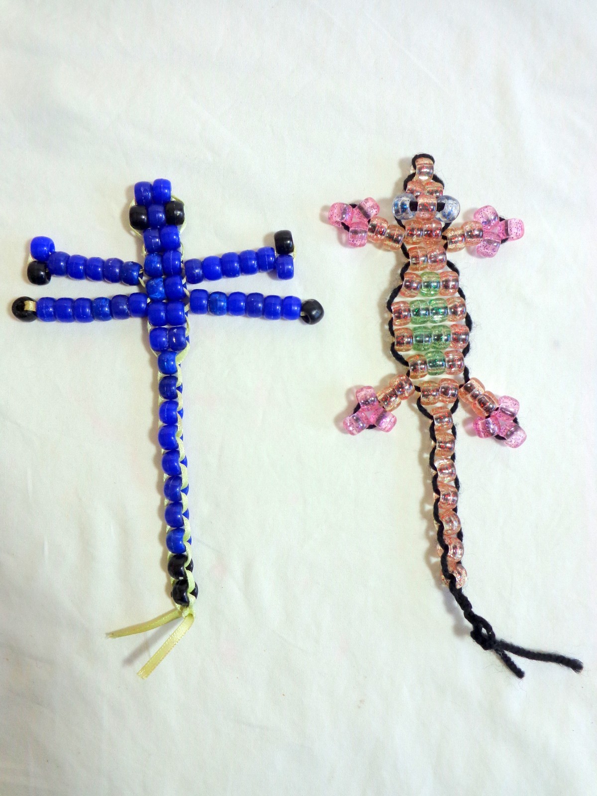 ANIMAL ZIPPER PULLS 8" Lot of 7 Beaded Lizards Snakes Handmade | eBay