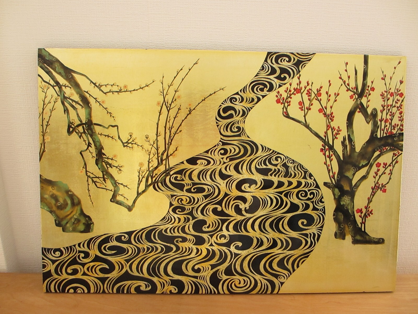 REPRODUCT "Red and White Plum Blossoms" drawn by Korin Ogata | eBay