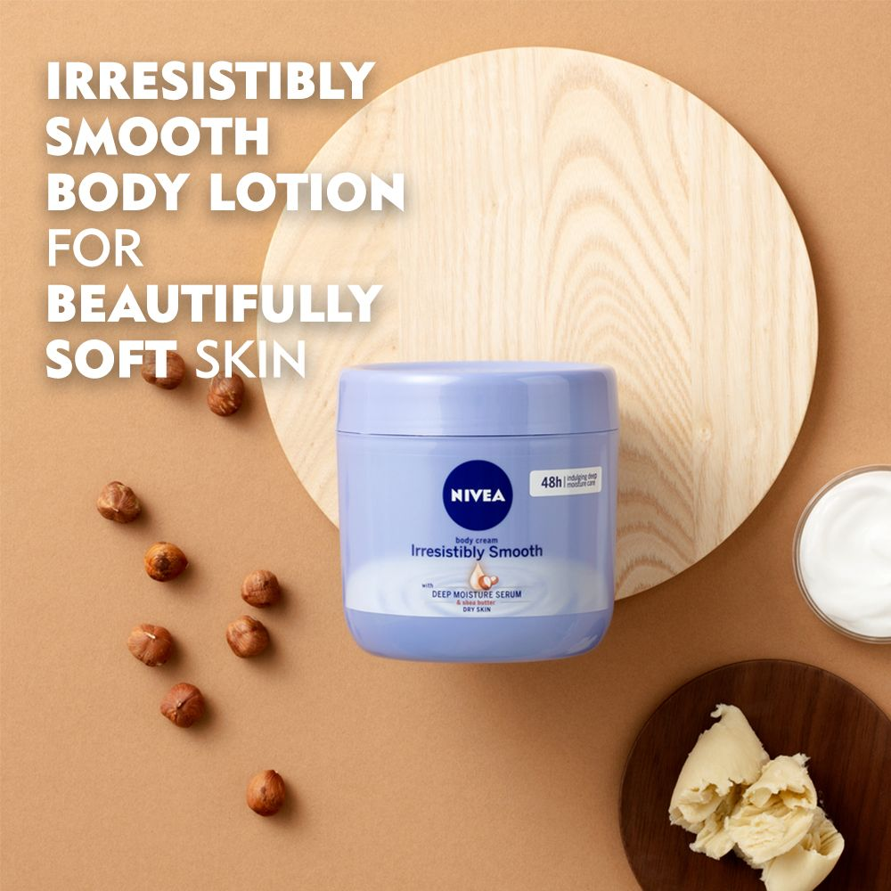Nivea Irresistibly Smooth Body Cream w/ Shea Butter, 13.5oz (400ml ...
