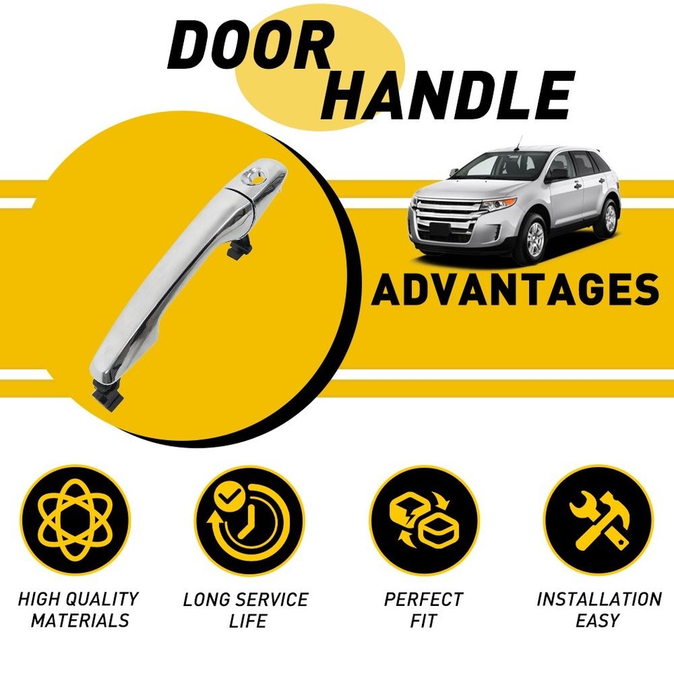 Exterior Door Handle Chrome Driver Front Left for 11-17 Ford Edge ...