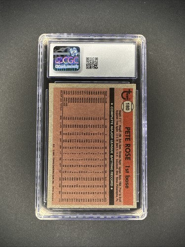 Pete Rose 1981 Topps #180 CGC 6.5 | eBay