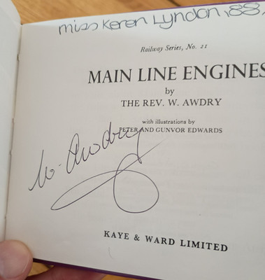 Signed copy of Railway Series : Book 21 : Main Line Engines : Rev W ...