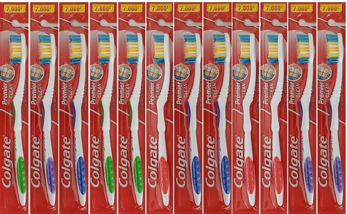Colgate Premier Clean Toothbrush Wholesale Bulk Lot Soft Full Head 12 ...