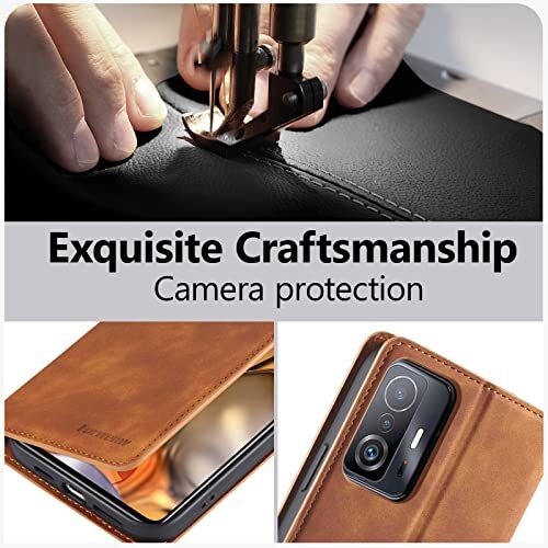 Premium PU Leather Flip Folio Case for Magnetic Xiaomi 11T/11T Pro ...