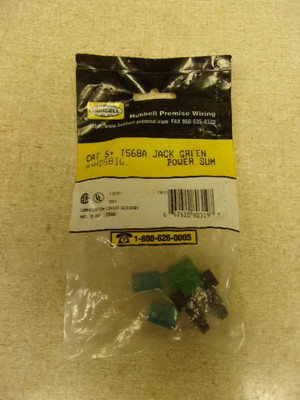 NEW Hubbell Cat 5+ T568A jack Green HD58IG *FREE SHIPPING* | eBay