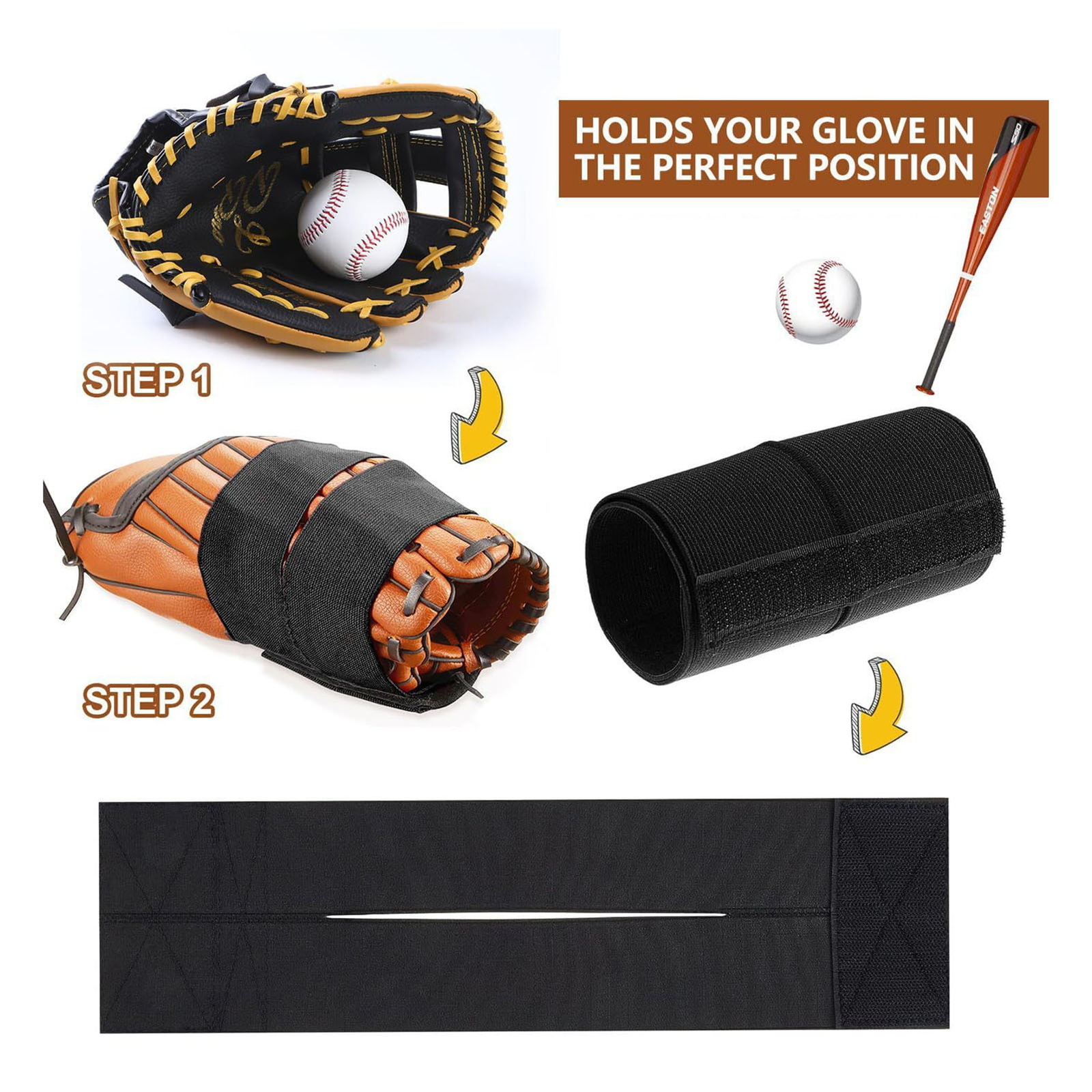 Heavy-duty Elastic Band for Baseball Gloves Durable High Glove Wrap | eBay