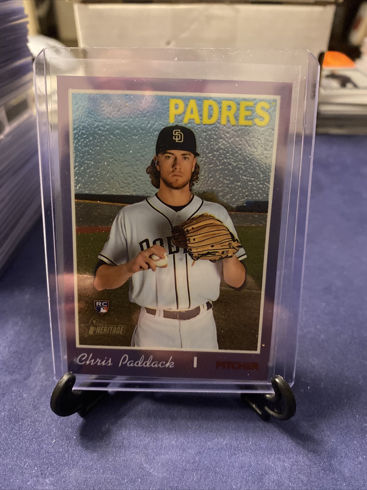 2019 Topps Heritage Chris Paddack RC Purple Prizm SP - SD PADRES | eBay