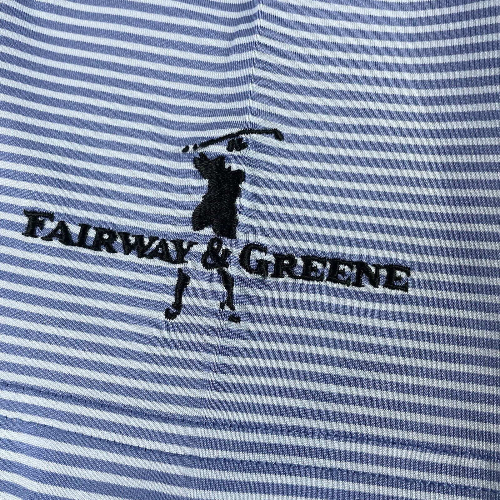Fairway Greene Striped Blue PGA TOUR ISSUED Polo Shirt Mens Dicky Pride ...