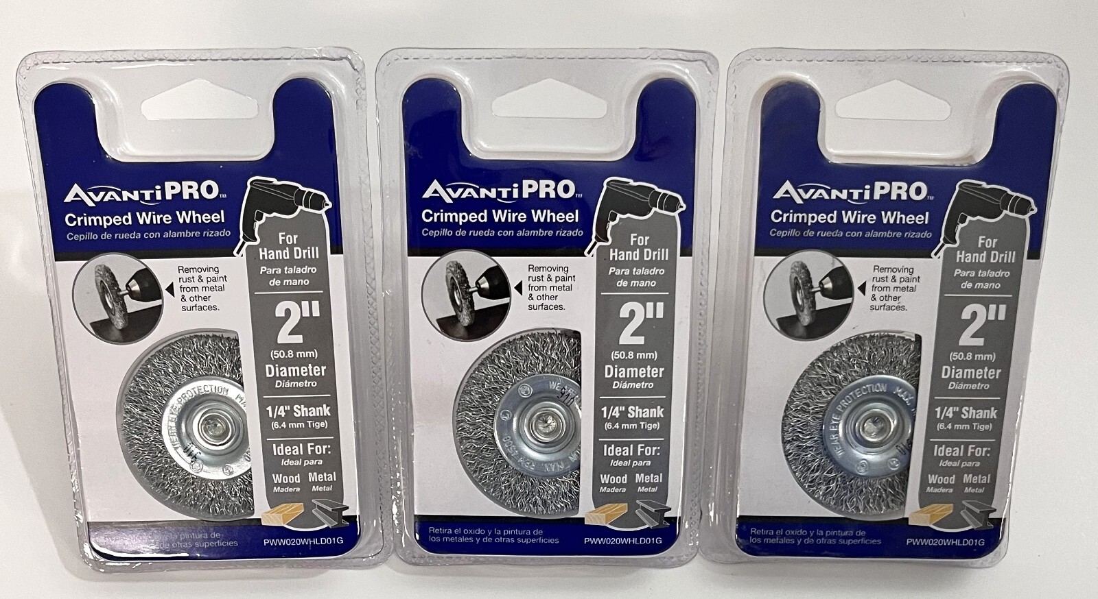 Avanti Pro PWW020WHLD01G 2" Crimped Wire Wheel (3-Pack) | eBay