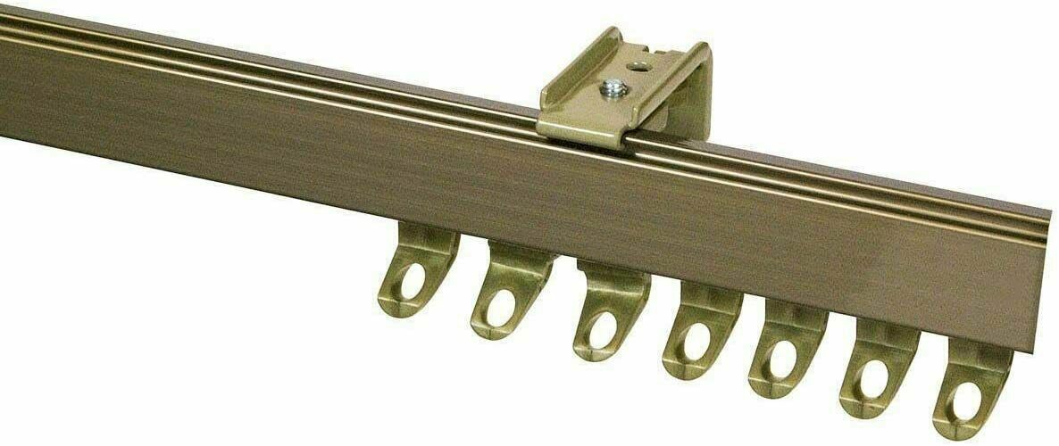 Fineline Aluminium Heavy Duty Smooth Bendable Window Curtain Rail Track ...