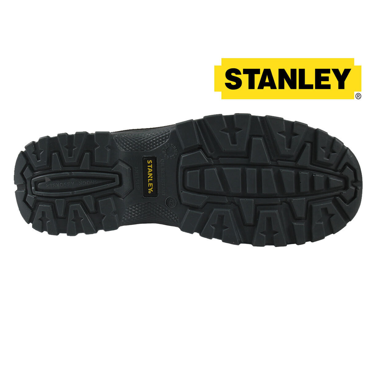 MENS STANLEY LEATHER SAFETY WORK BOOTS STEEL TOE CAP ANKLE HIKER SHOES ...