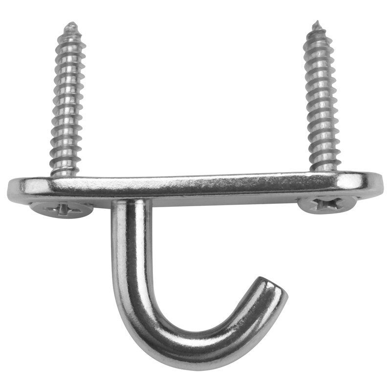 6 Pack Stainless Steel Ceiling Hooks M5 Oval Open Hooks Pad Eye ...