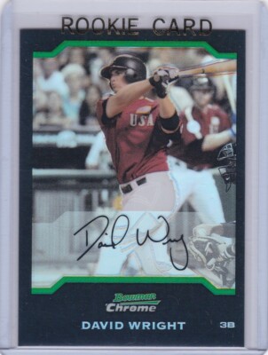 DAVID WRIGHT ROOKIE CARD Bowman Chrome Baseball RC New York Mets RARE ...