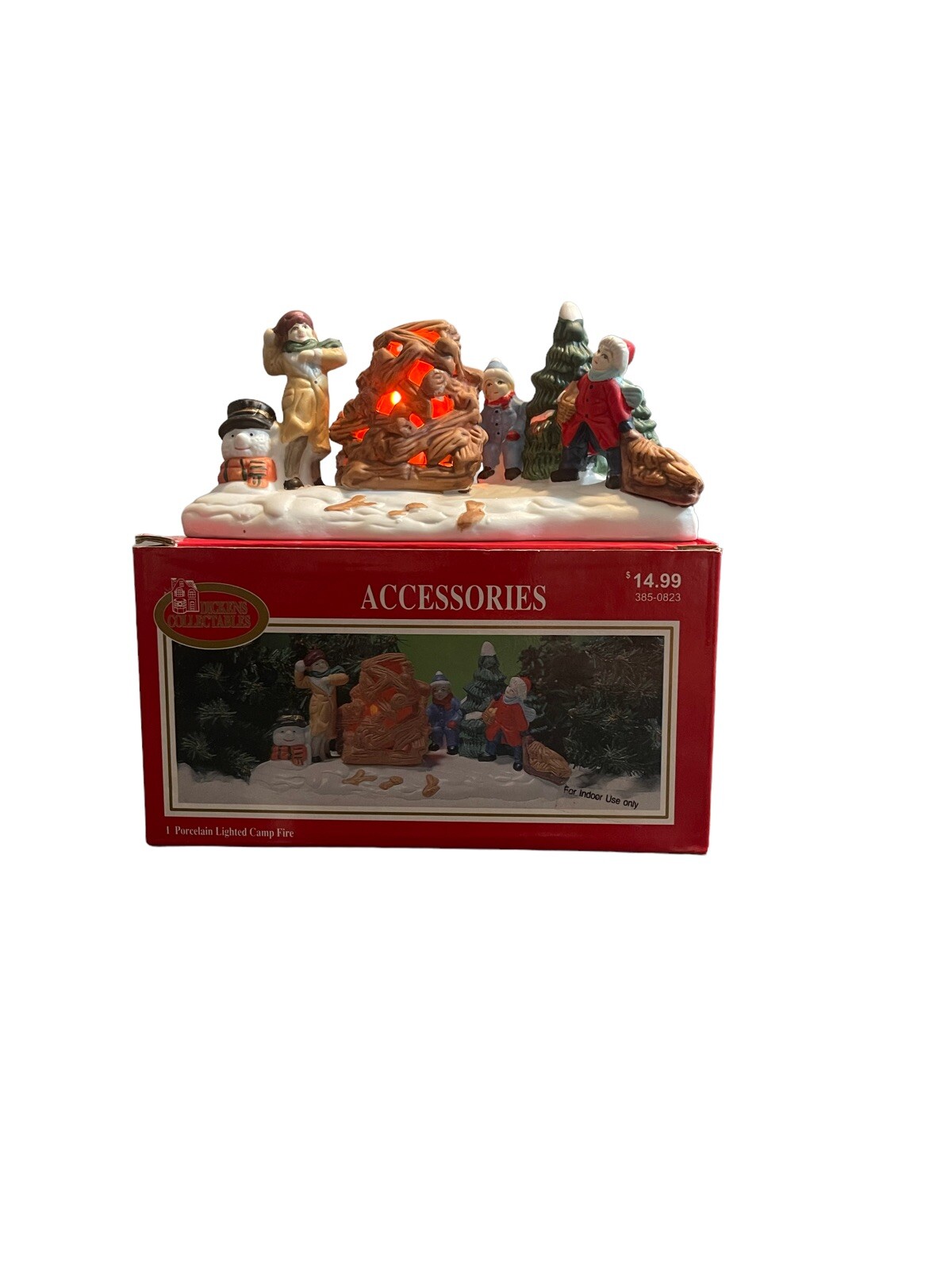 Dickens Collectables Accessories Lighted Camp Fire w/Original Box 1998 ...