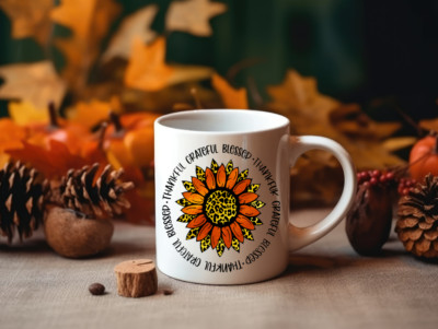 Grateful Thankful Sunflower Fall Coffee Tea Mug | eBay
