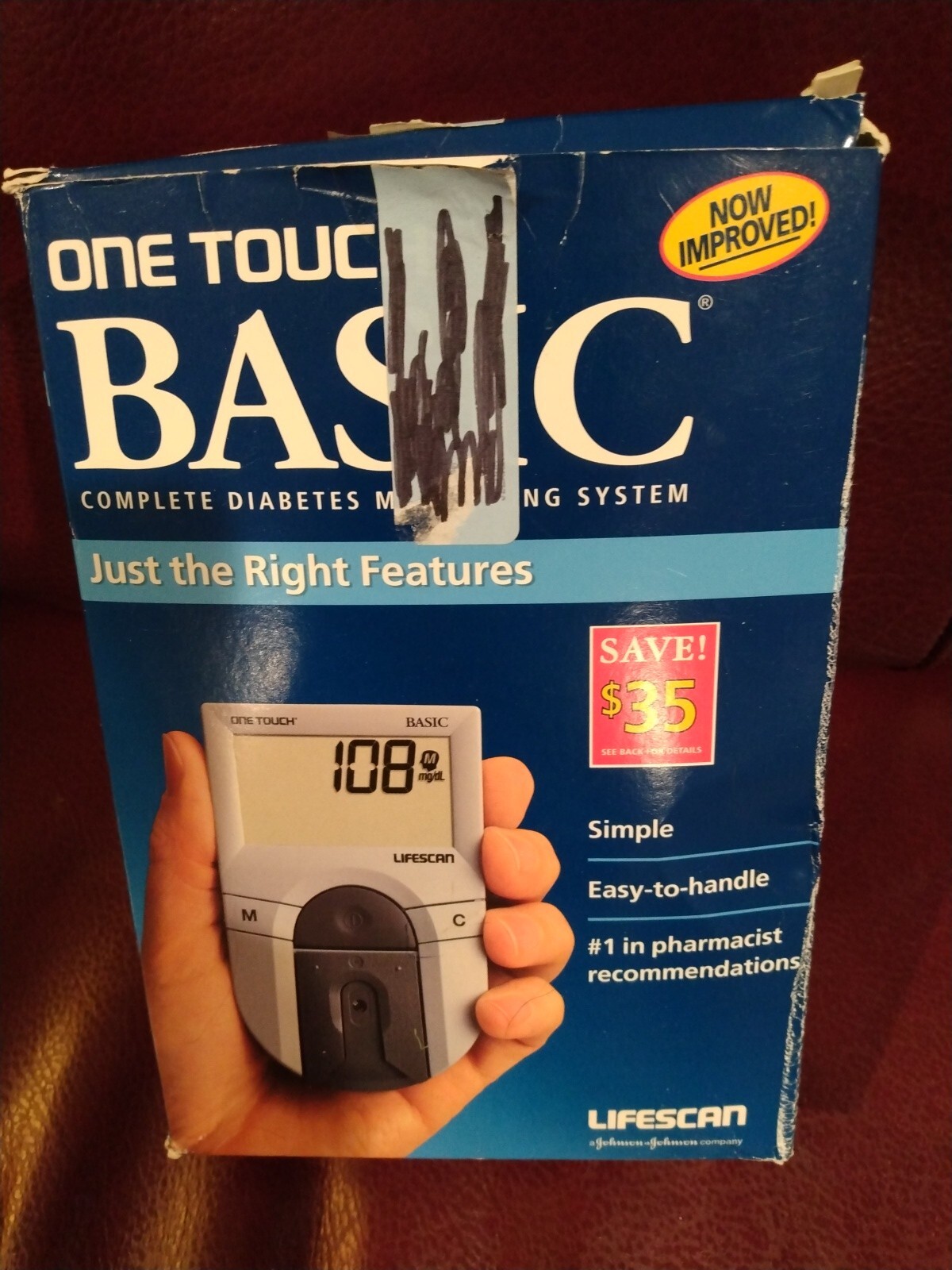 Lifescan One Touch Basic Diabetes Monitoring Test System Johnson ...