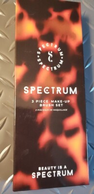 New Spectrum 3 Piece Make-Up Brush Set Beauty Brushes - Sealed | eBay