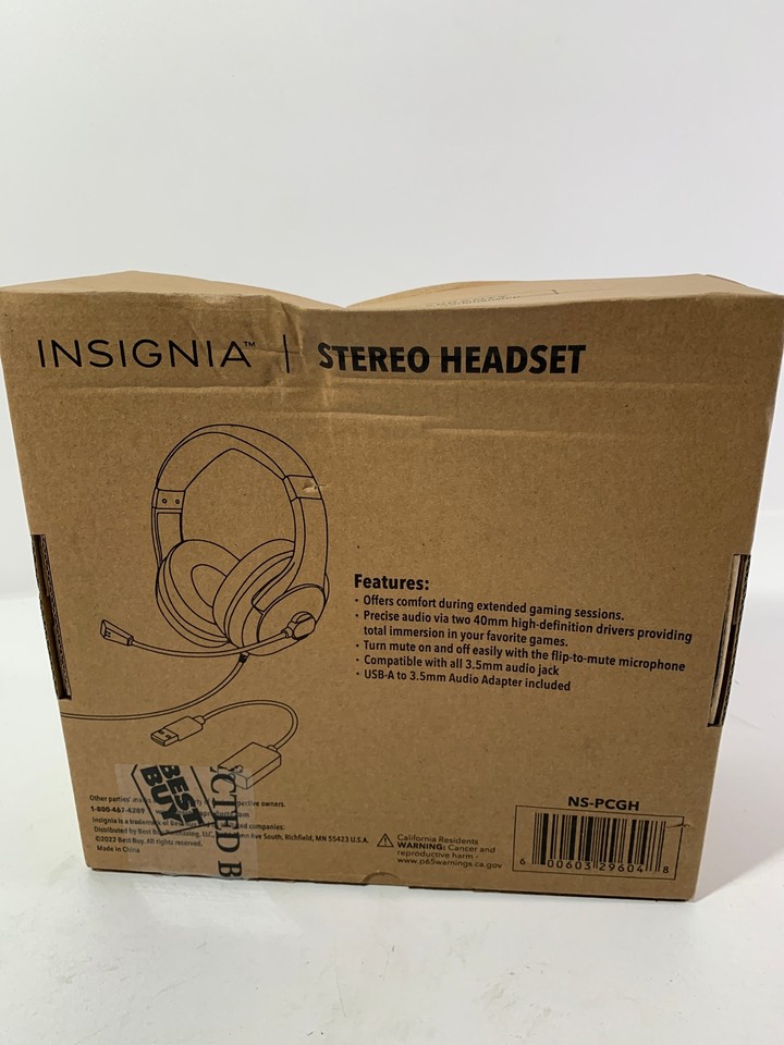 Insignia - Stereo Headset for Steam Deck, Steam Deck OLED & PC Gaming ...