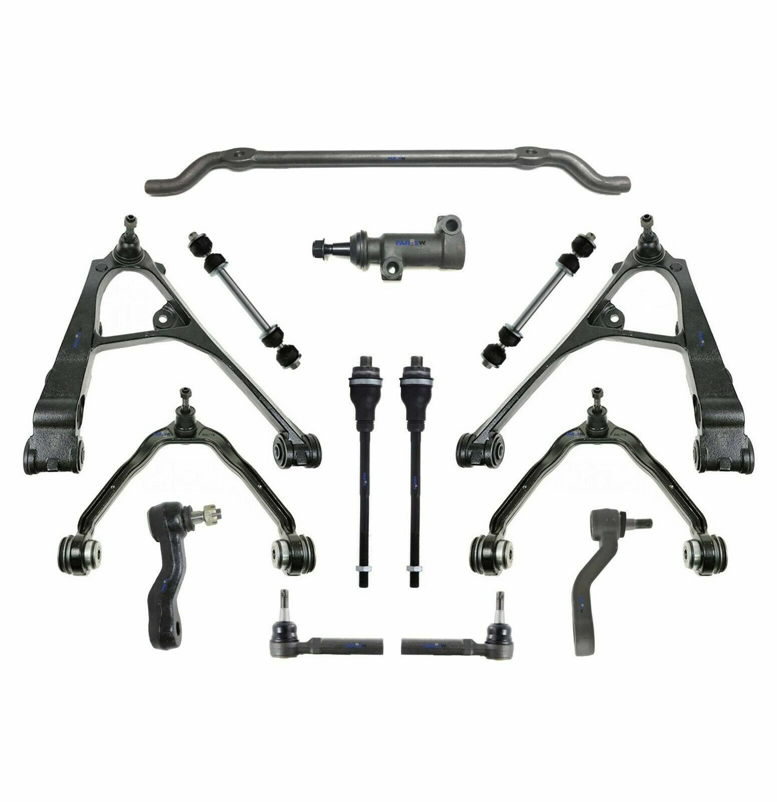 14 New Pc Suspension Kit for Cadillac Chevrolet GMC Center link Control ...
