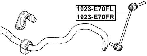 1923-E70FL Febest FRONT LEFT STABILIZER LINK / SWAY BAR LINK ...
