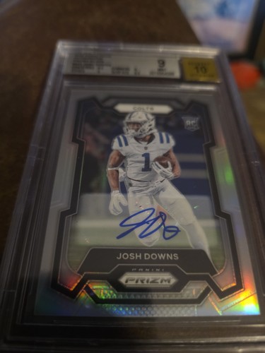 Josh Downs 2023 Panini Prizm Silver Beckett 10 Auto, 9 Mint Card | eBay