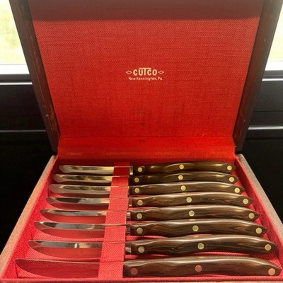 VTG 70's Cutco 8 Pc #59 Table Steak Knive Knife Set Wood Box Complete ...