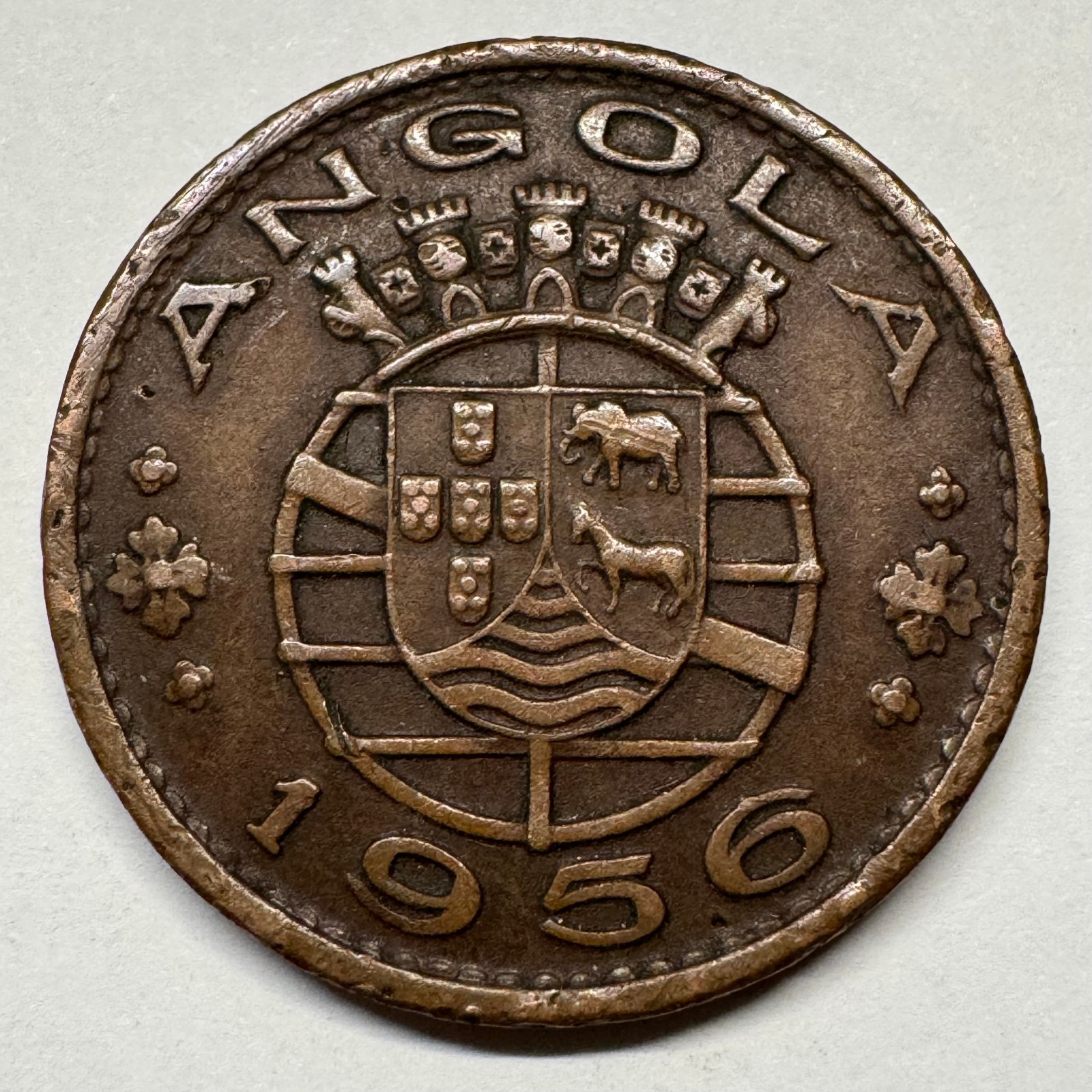 1956 Angola 1 Escudo – Coin #C-059 – Antique Coins World
