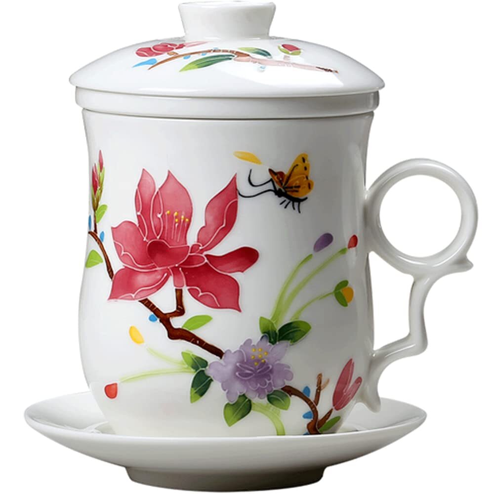 350ml Jingdezhen Mug Ceramic Tea Cup Filter Water Cup Kung Fu Tea Set ...