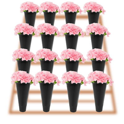 16 Pcs Plastic Flower Buckets Flower Display Buckets Wedding Flower ...