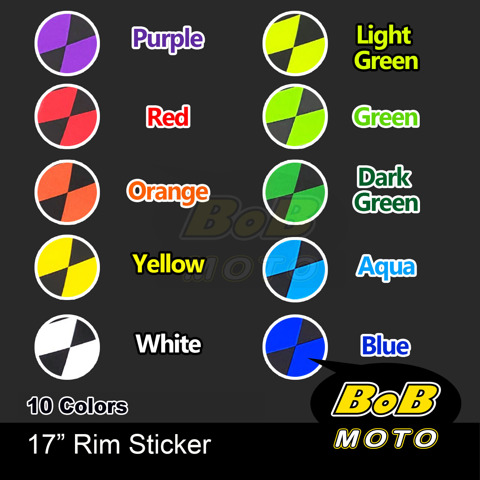 Red 17" Vinyl Wheel Rim Decal Sticker For Kawasaki ZX14R Ninja ZX1400 ...
