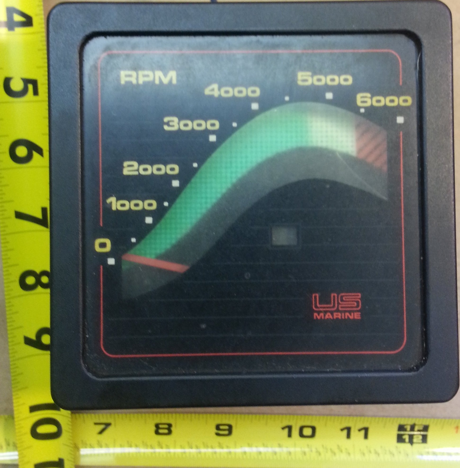 ~ Thomas G. Faria Co. 6000 RPM TACHOMETER TACH GAUGE 6D04 4 Cyl face US ...