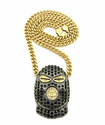 Hip Hop Goon Ski Mask Man Pendant 6mm 24