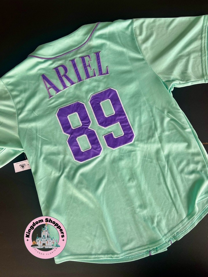 2025 Walt Disney World Ariel The Little Mermaid Baseball Jersey Adult ...