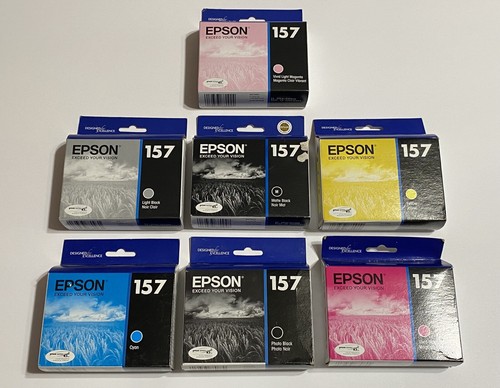 2015/2017 Genuine Epson T157 ink Lot For R3000 Read Description Expired ...