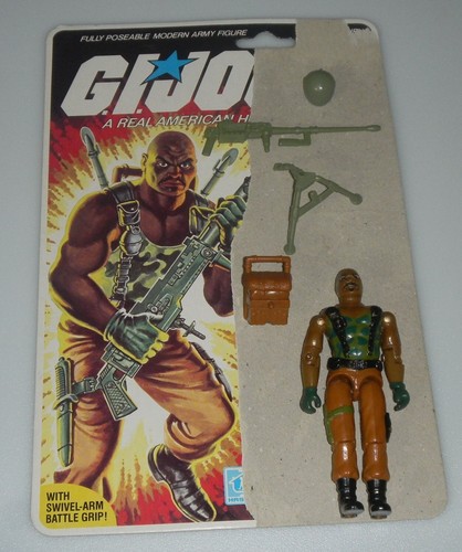 1984 Vintage G.I. GI Joe Lot 3.75 ARAH Roadblock v1 & Card Back *100% ...
