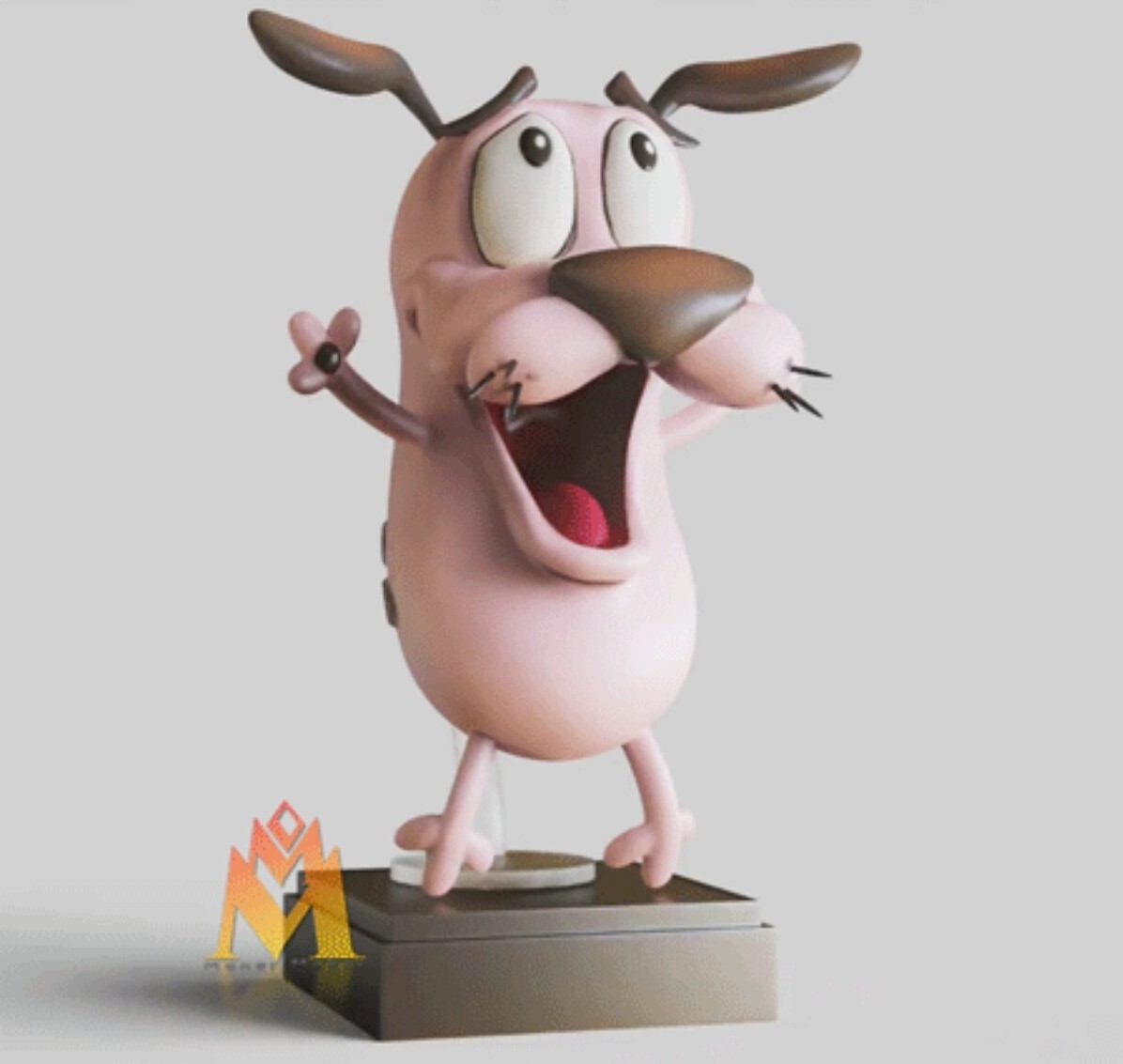 Courage the Cowardly Dog Figure 12K Abs Resin 3D Printed Collectible ...