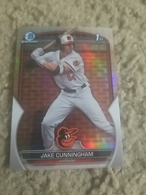 JAKE CUNNINGHAM 2023 BOWMAN DRAFT CARD #BDC-198 ORIOLES (FIRST ROOKIE ...