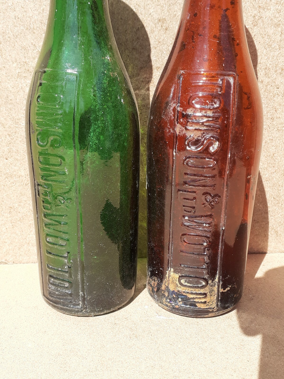 Vintage Old Antique Brown Glass Beer Bottles Tomson & Wotton Ramsgate ...