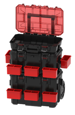 Hyper Stack Heavy Duty 3 Piece Modular Rolling Toolbox System, Black | eBay