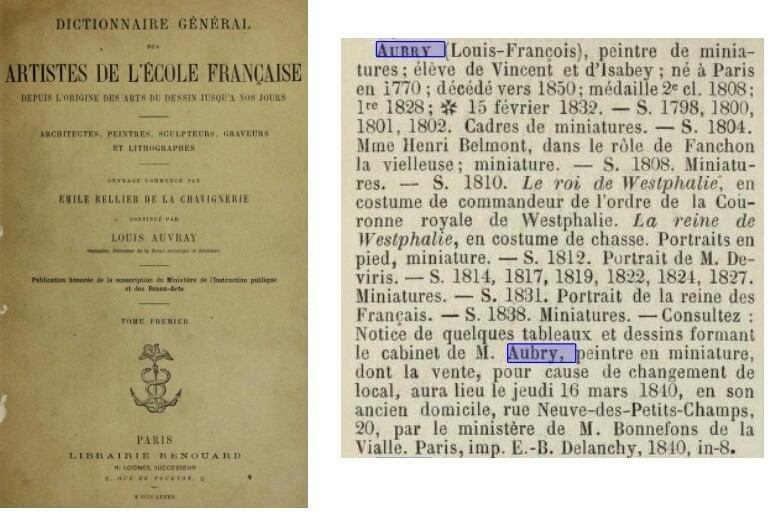 Attr. to Louis-François Aubry (1767-1851)"Portrait of a Lady" miniature ...