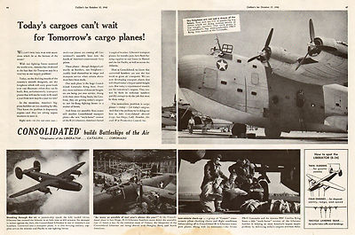 1942 WW2 AD CONSOLIDATED CORONADO CATALINA LIBERATOR Bombers Aircraft ...