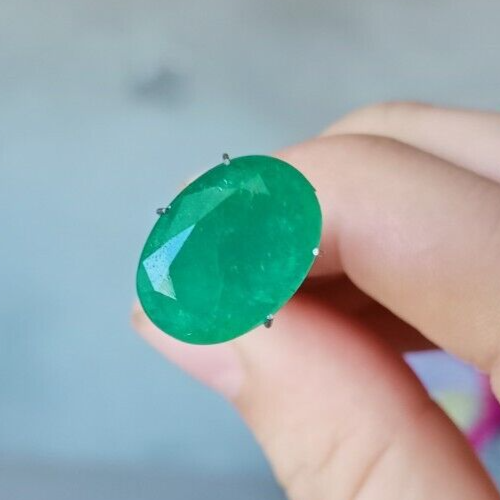 Big Emerald Oval Stone, Beautiful Loose Emerald Gemstone, Untreated ...